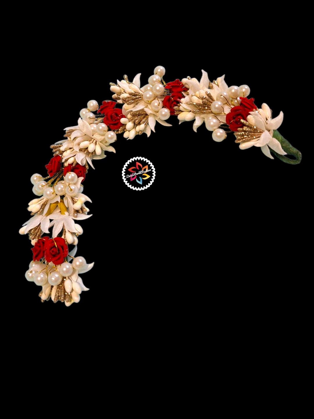 Flowers Veni Indian Hair Piece | Indian Flower Veni Hair Piece | Bridal ...