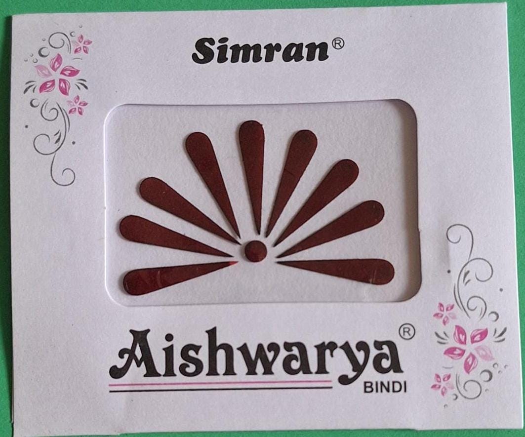 Bindi Sticker Kumkum Maroon | TEARDROP Bharatanatyam/kuchipudi Dance ...