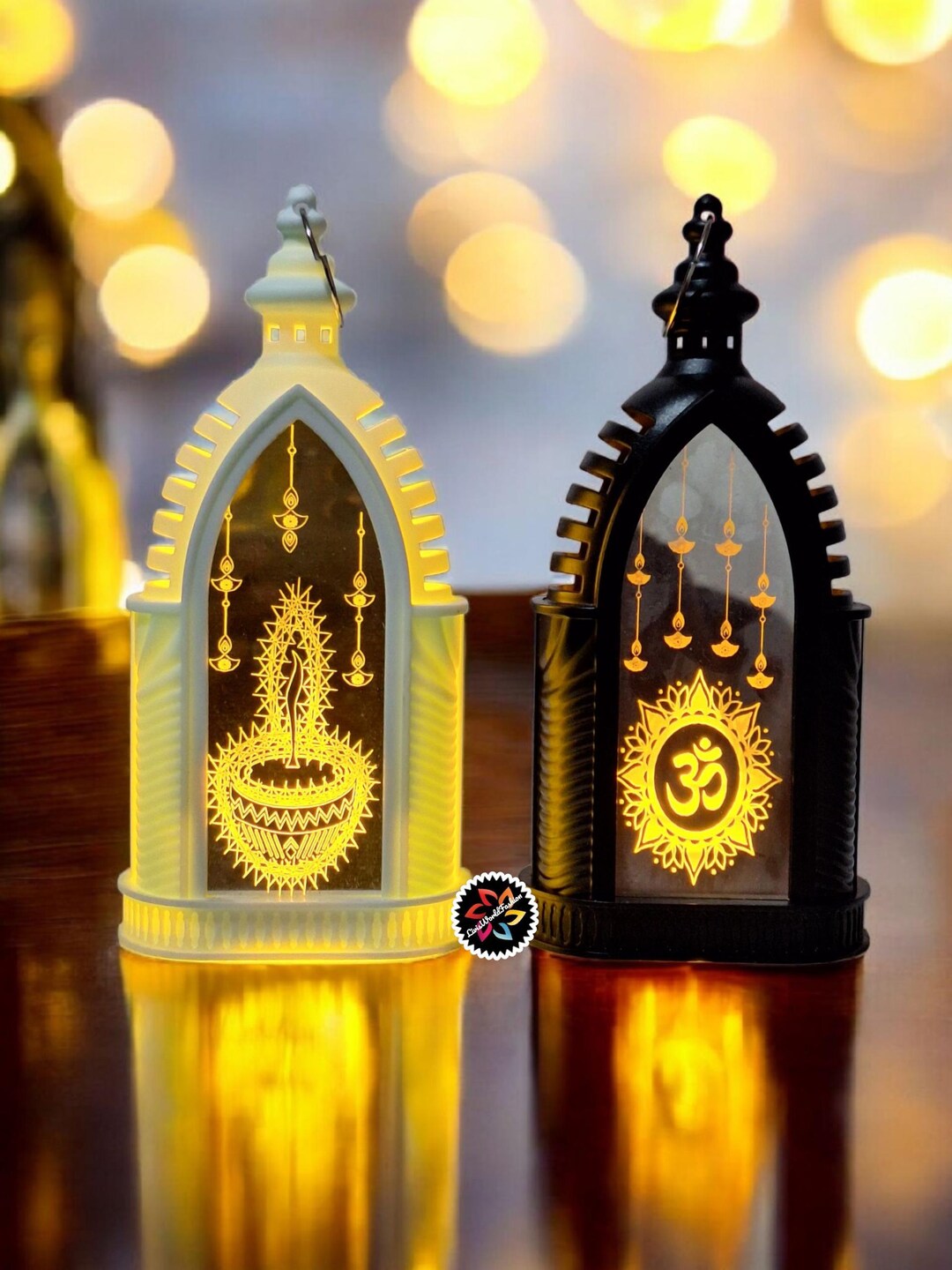 2-side OM Lamp – Housewarming Gift, Temple & Pooja Room Decor ...