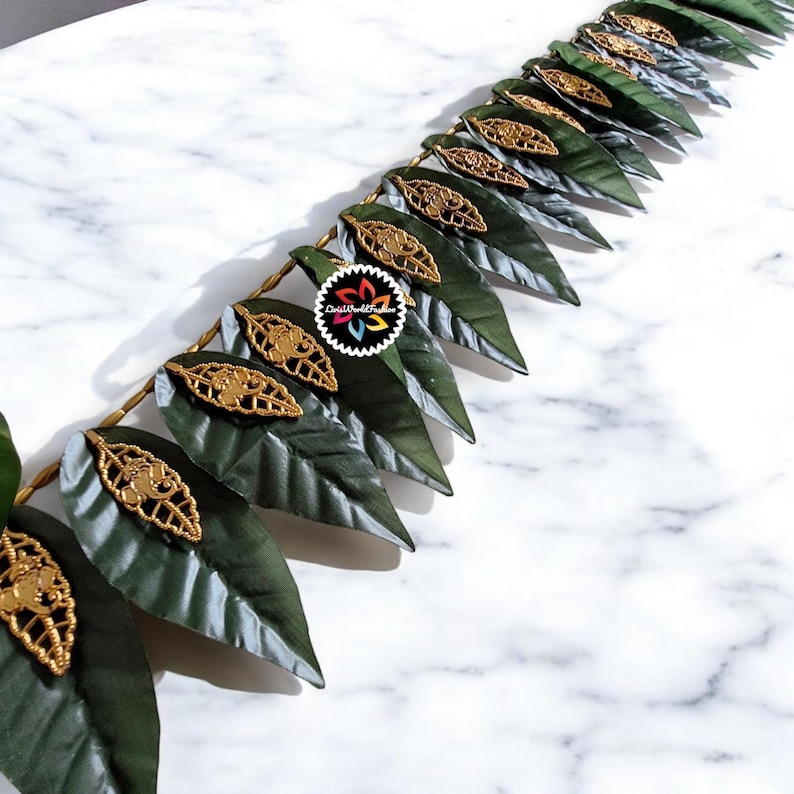 Mango Silk Leaf Thoranam Garland 1 Meter | Ganesha Decor | Traditional ...