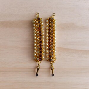 Bharatanatyam Temple Jewelry Ear Chain With Earrings | Mattal for ...