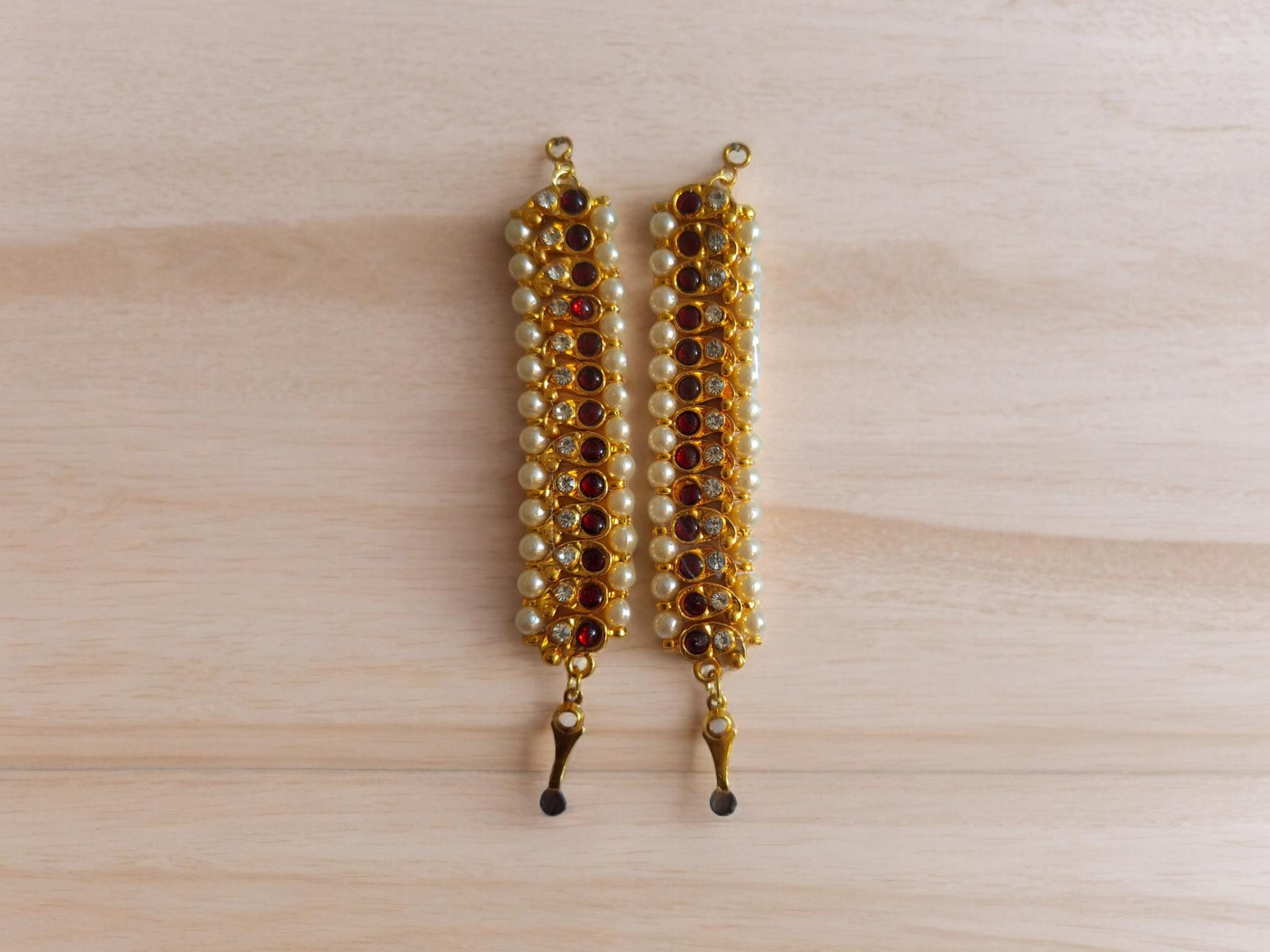 Bharatanatyam Temple Jewelry Ear Chain, Mattal With Earrings - Etsy