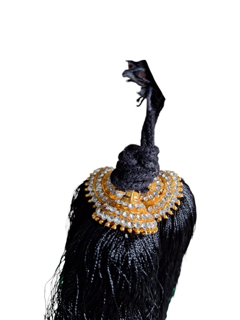 Black Hair Kunjalam, South Indian Traditional Hair Bharatanatyam ...