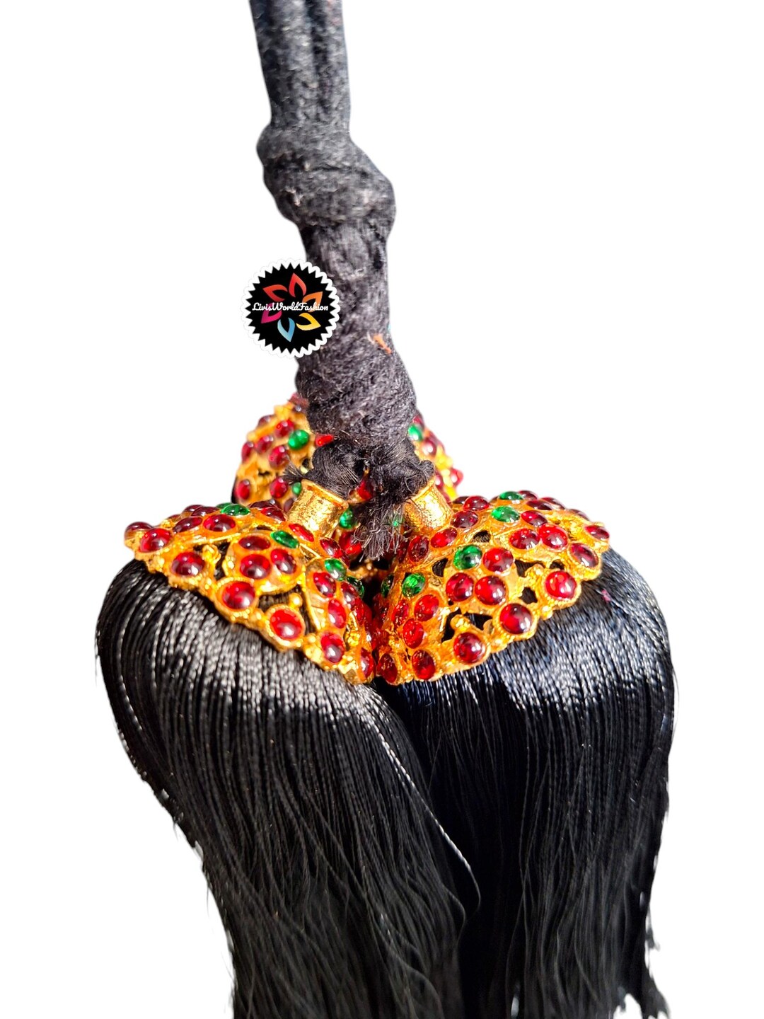 Black Hair Kunjalam | South Indian Traditional Hair Jewelry ...