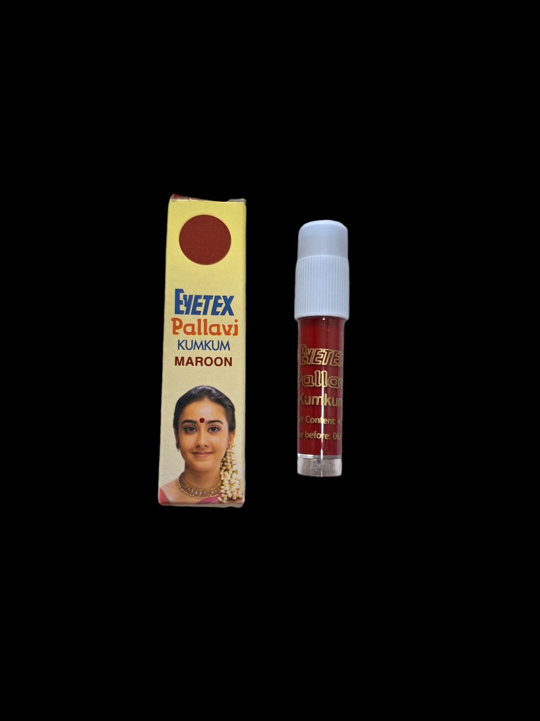 MAROON Red White RED Eyetex Liquid Bindi | Weddings Bharatanatyam ...