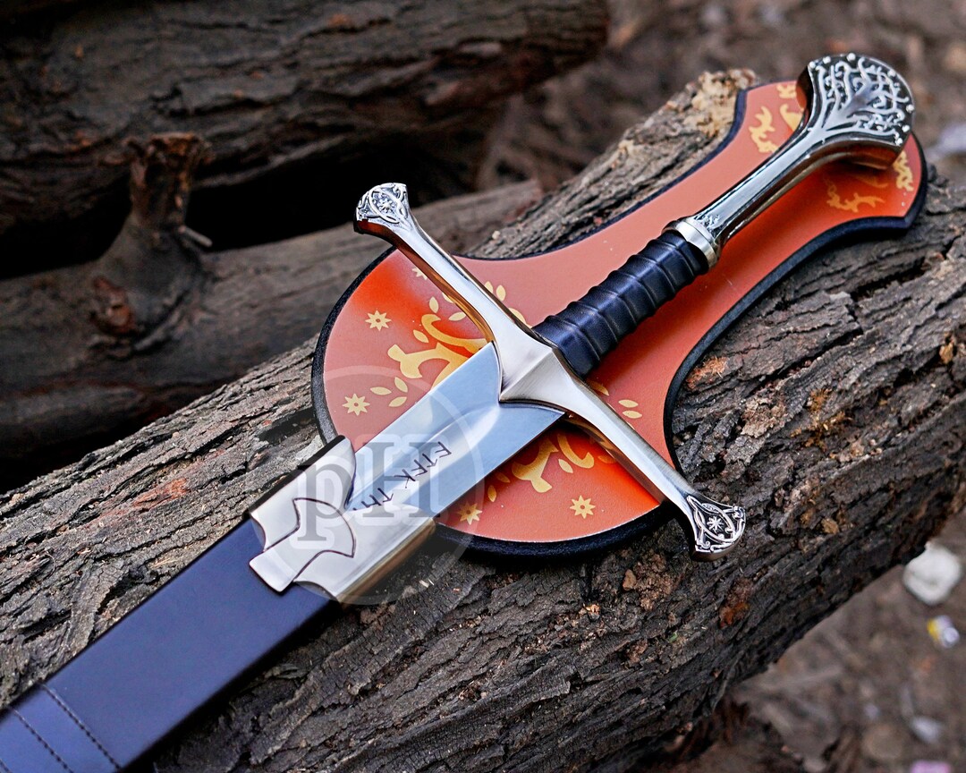 Hndmade Stainless Steel Anduril Sword of Narsil the King Aragorn ...