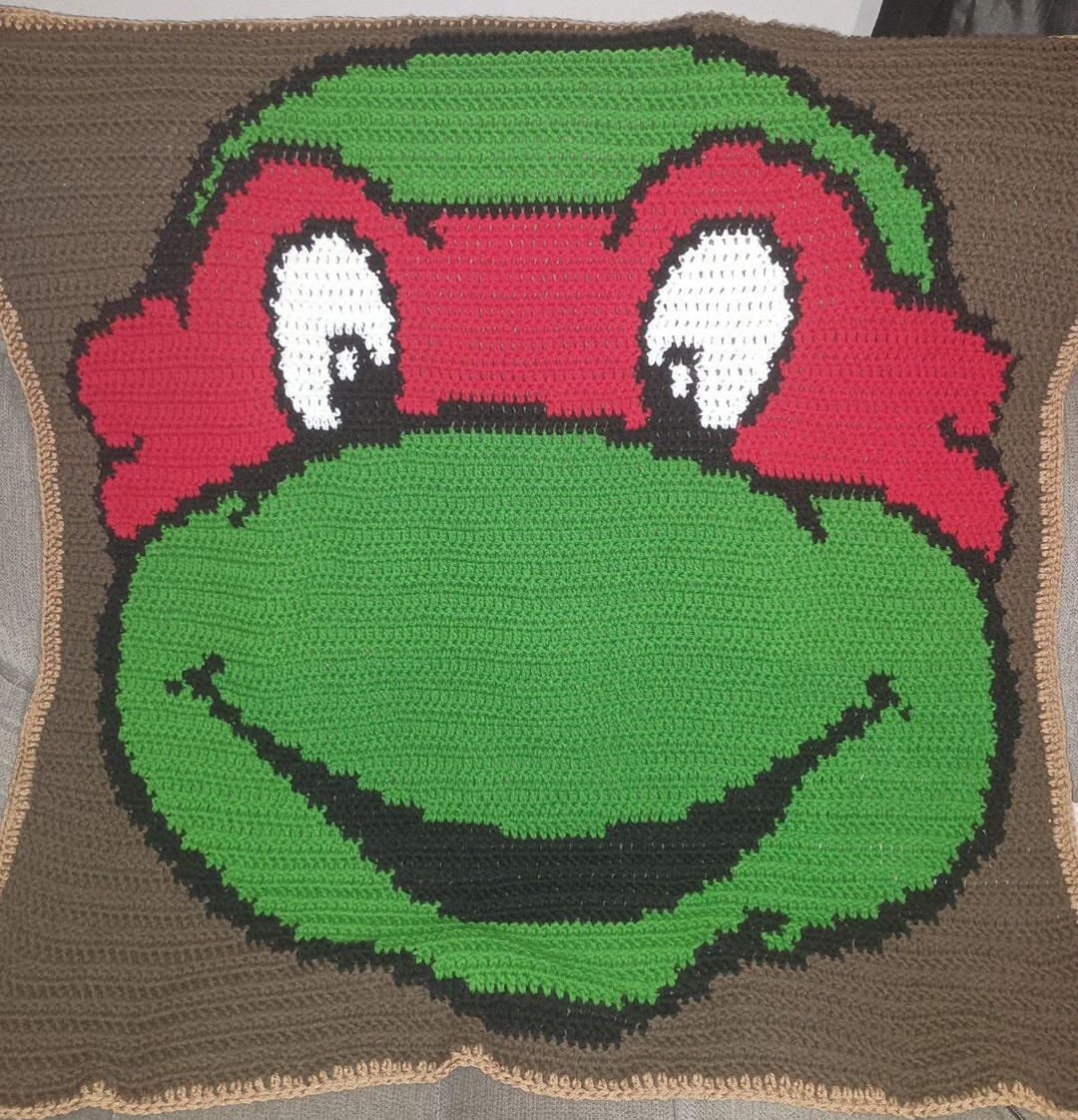 TMNT Custom Crochet Lapghan, Throw, Blanket Ralph, Leo, Mikey, Donny ...