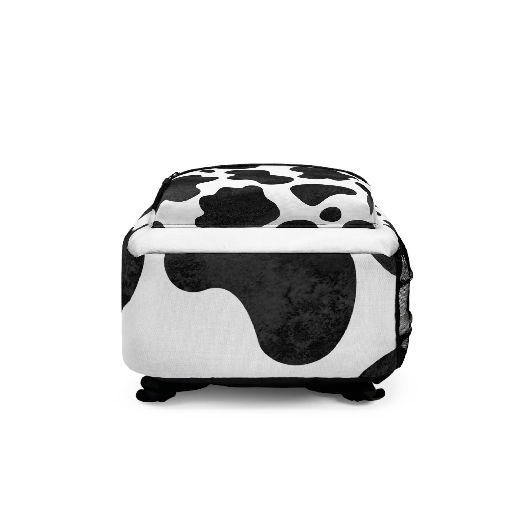 Cow Print Backpack Trendy Animal Print Bag Stylish & Functional ...