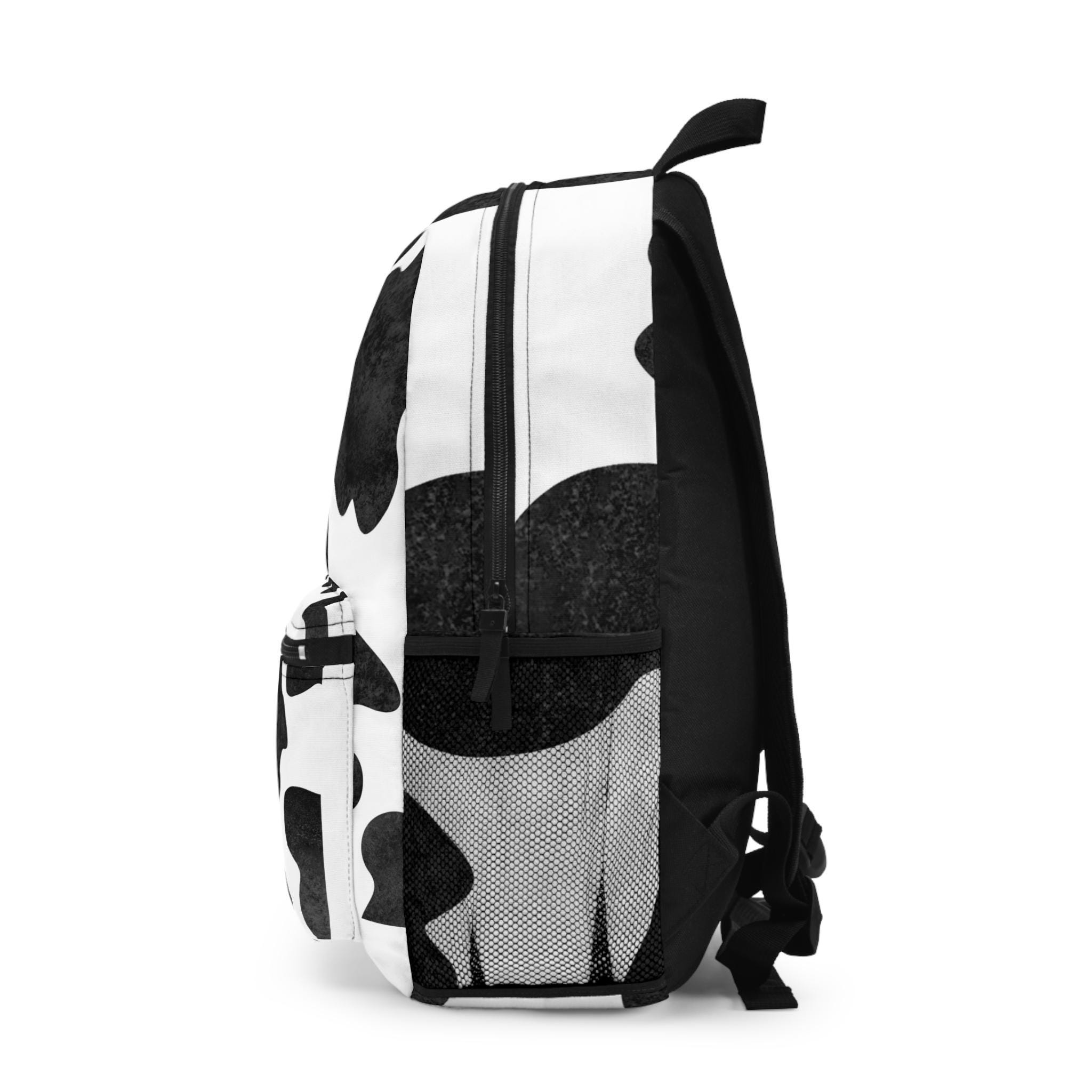 Cow Print Backpack Trendy Animal Print Bag Stylish & Functional ...