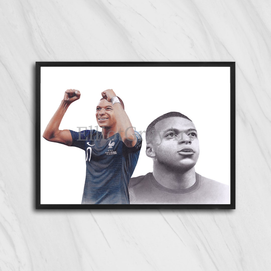 Kylian Mbappe Drawing Print - Etsy UK