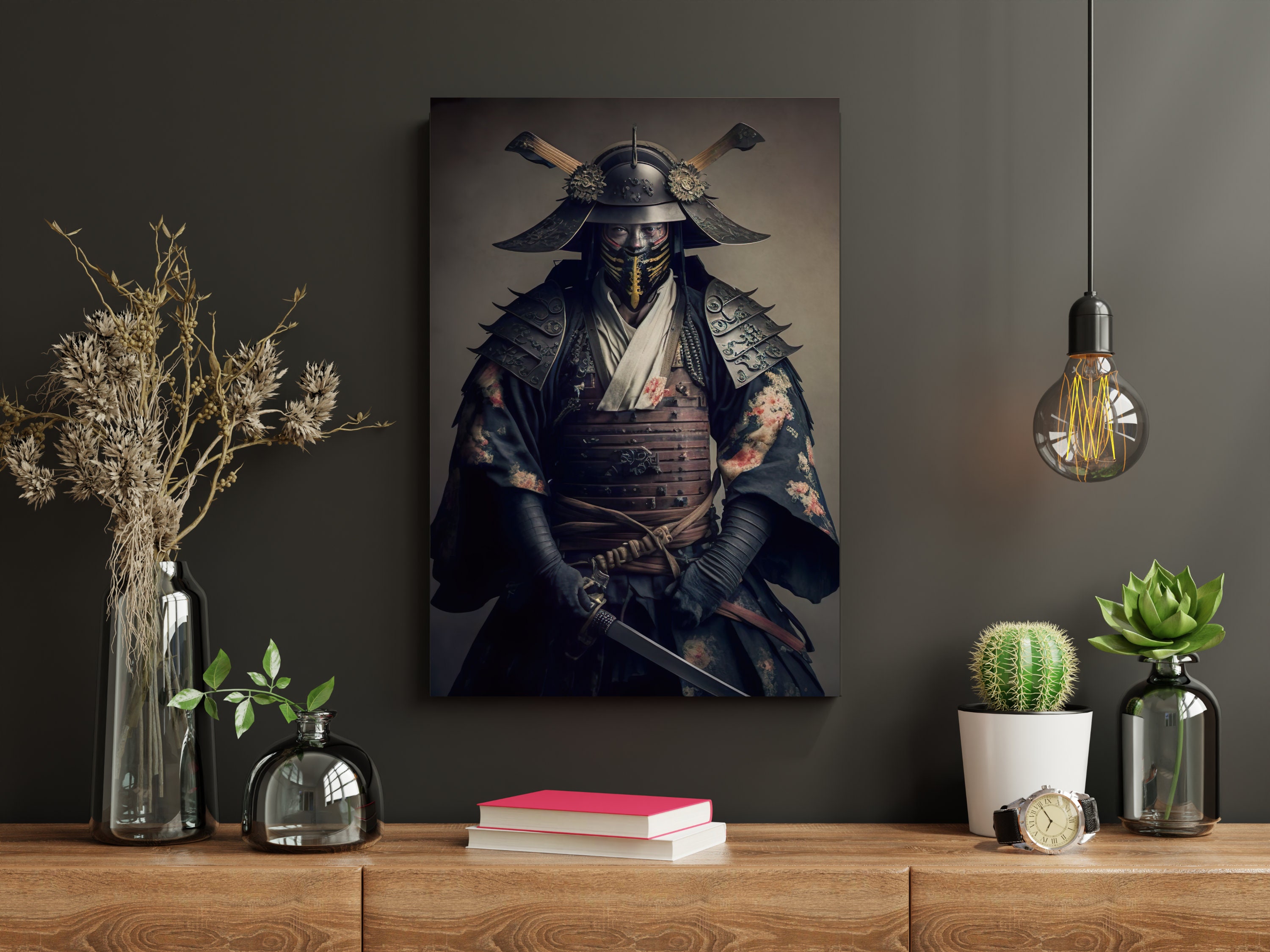 Samurai Japan Poster Print Japanese Warrior Art Poster Print Gift Idea ...