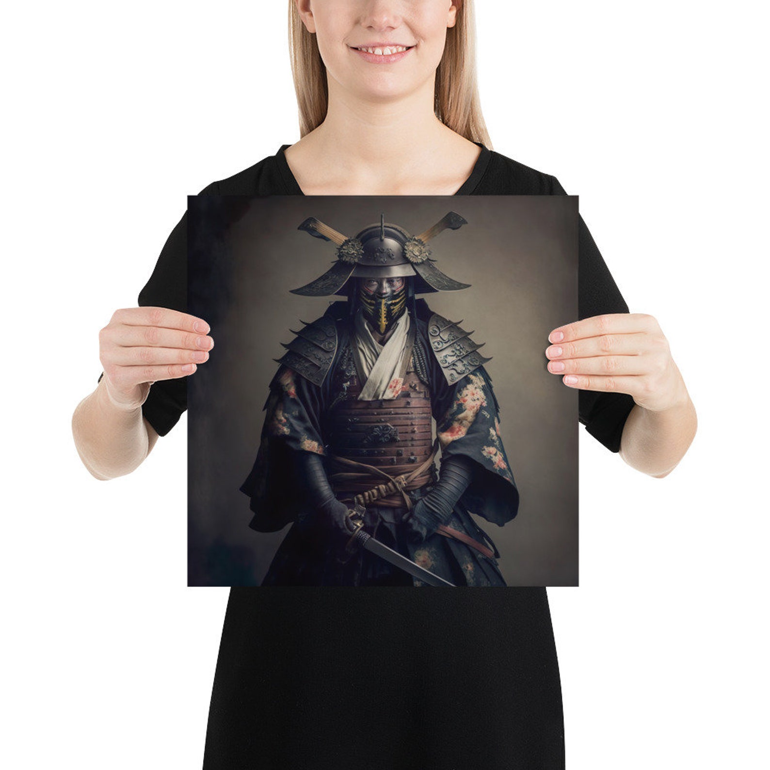 Samurai Japan Poster Print Japanese Warrior Art Poster Print Gift Idea ...