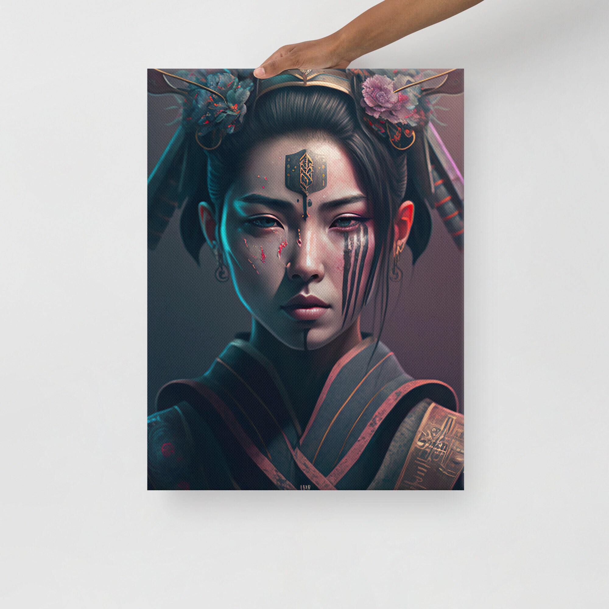 Ronin Girl Canvas Print Japanese Ronin Girl Art Canvas Print Gift Idea ...