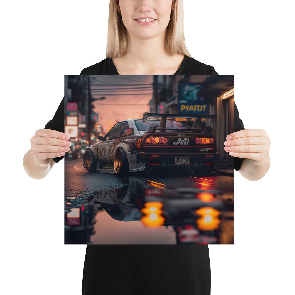 Japan Drift Car Poster Print Japanese Car Art Poster Print Gift Idea ...