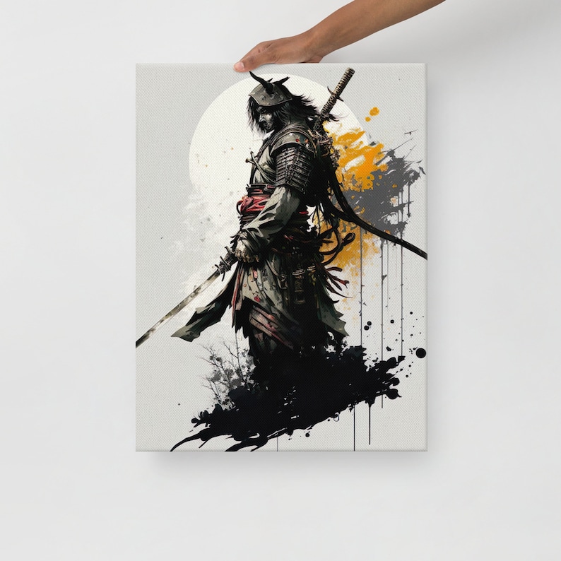 Samurai Japan Canvas Print Japanese Warrior Art Canvas Print - Etsy