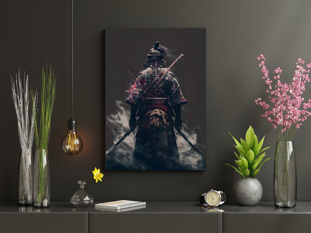 Samurai Japan Canvas Print Japanese Warrior Art Canvas Print Gift Idea ...