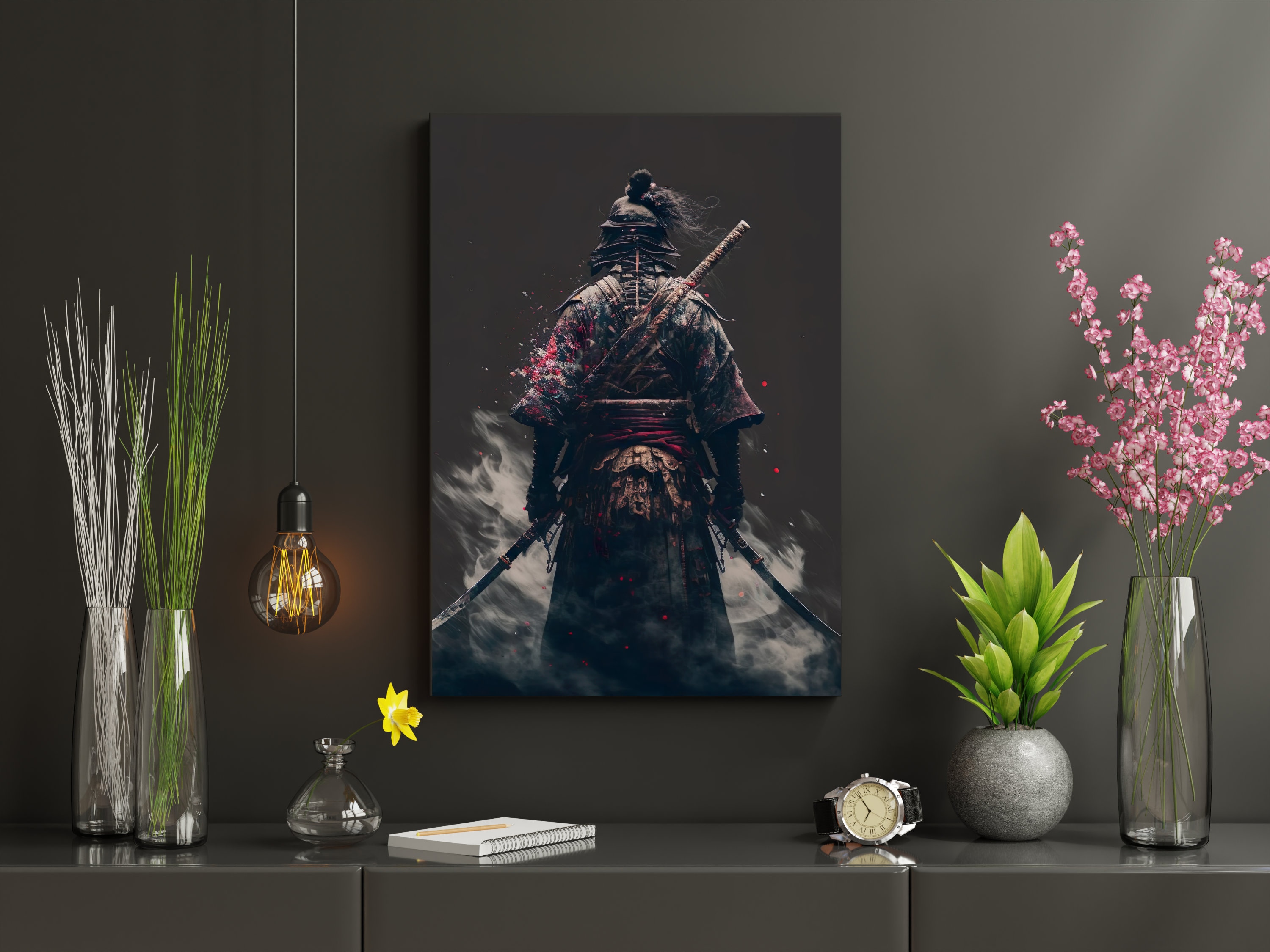 Samurai Japan Canvas Print Japanese Warrior Art Canvas Print Gift Idea ...