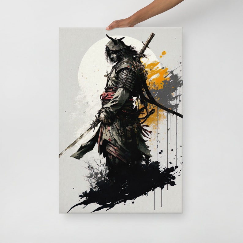 Samurai Japan Canvas Print Japanese Warrior Art Canvas Print - Etsy
