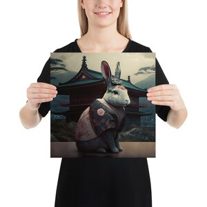 Rabbit Year Japan Poster Japanese Rabbit Art Poster Gift Idea Japan ...