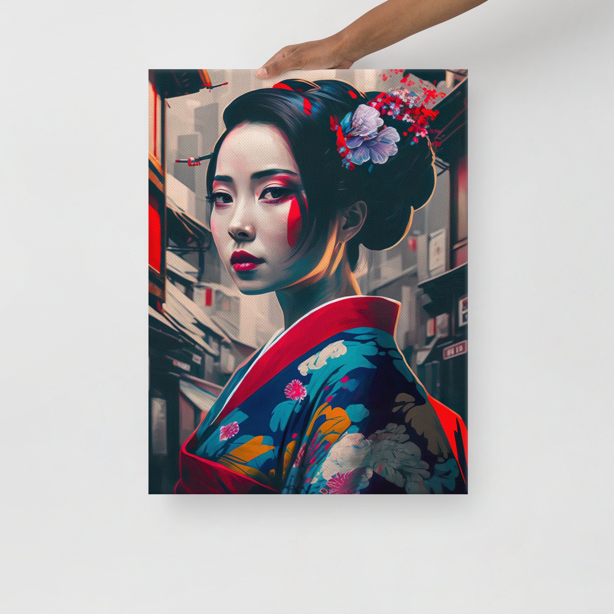 Geisha Canvas Print Japanese Geisha Art Canvas Print Gift Idea Japan ...