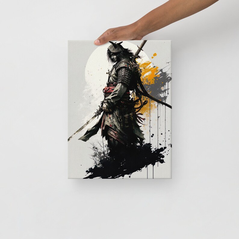 Samurai Japan Canvas Print Japanese Warrior Art Canvas Print - Etsy