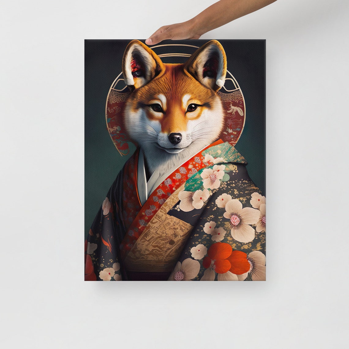 Shiba Inu Samurai Canvas Print Japanese Shiba Inu Art Canvas - Etsy