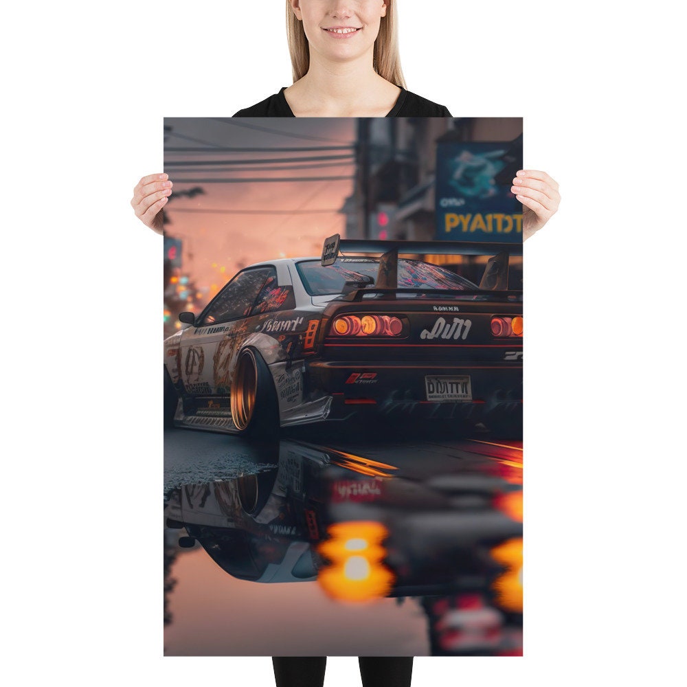 Japan Drift Car Poster Print Japanese Car Art Poster Print Gift Idea ...