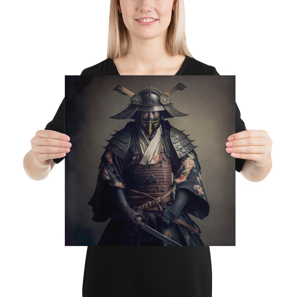 Samurai Japan Poster Print Japanese Warrior Art Poster Print Gift Idea ...