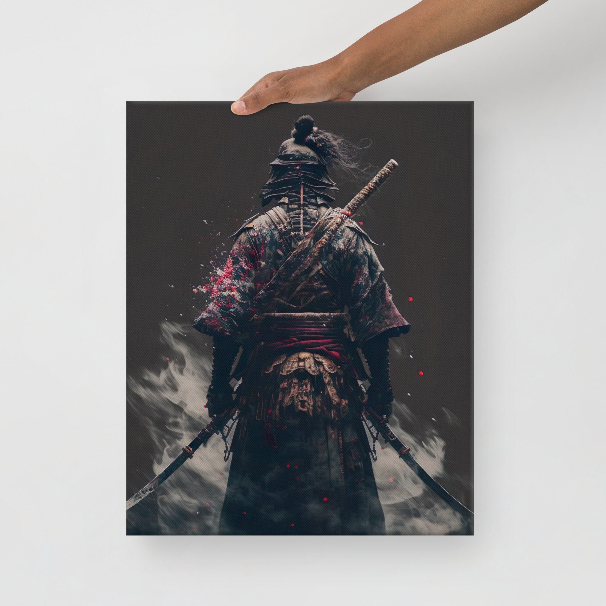 Samurai Japan Canvas Print Japanese Warrior Art Canvas Print Gift Idea ...