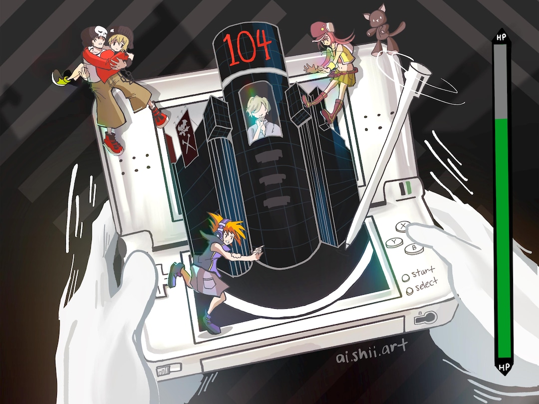 TWEWY – the World Ends With You DS Print (9x12 In) - Etsy