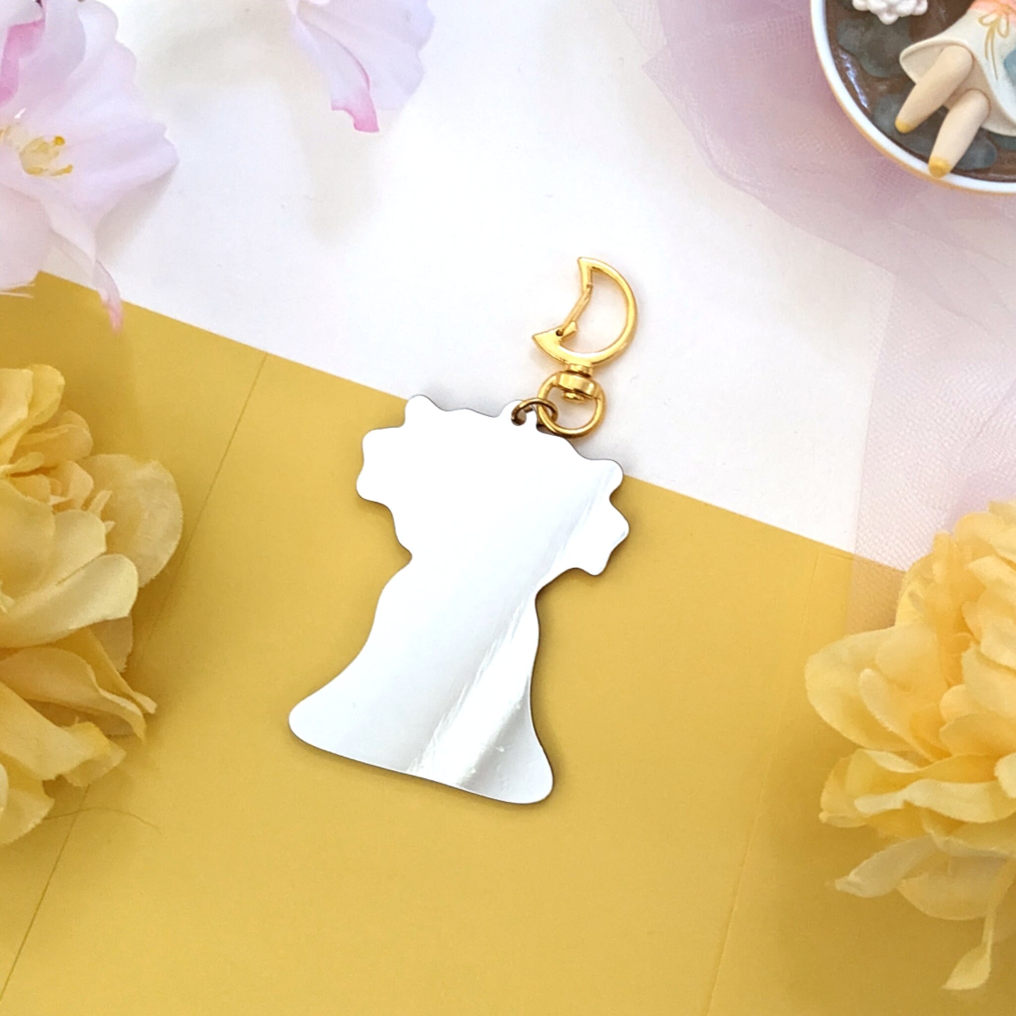 Raven of the Inner Palace Gold Mirror Keychains - Etsy