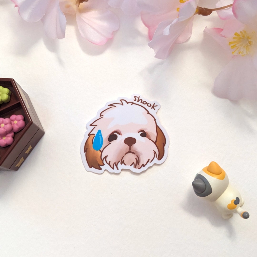 Shih Tzu Shook Sticker - Etsy
