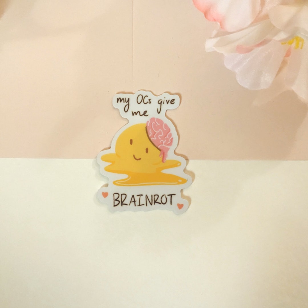 Original Character Brainrot Clear Stickers - Etsy