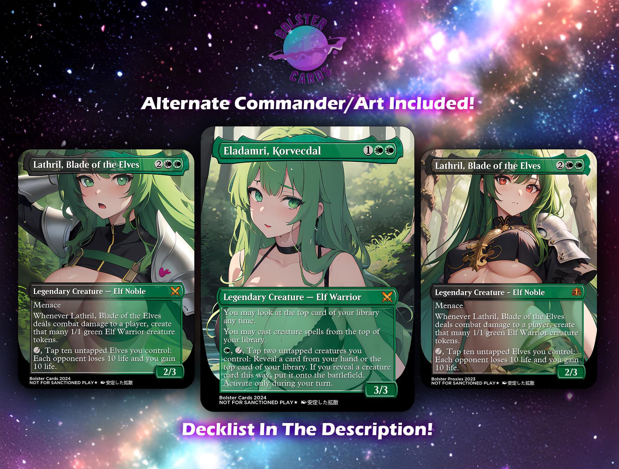 Lathril Blade of the Elves Anime Style Waifu Commander Deck Special ...