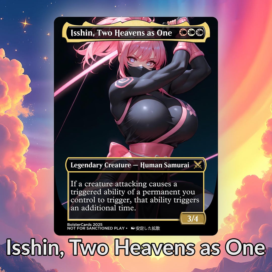 Isshin Two Heavens as One Borderless Anime Waifu Proxy Custom Card TCG ...