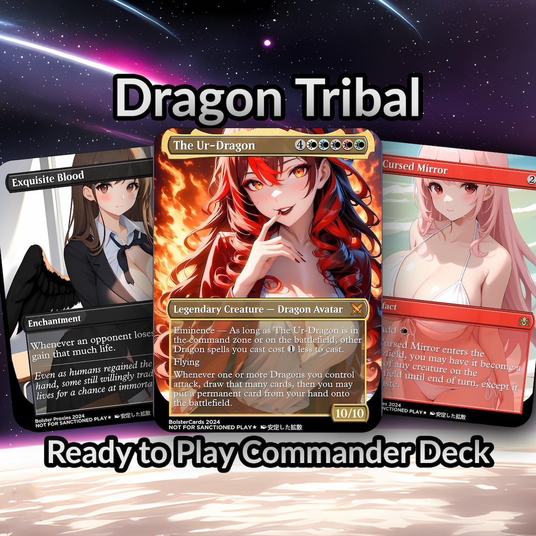 Ur-dragon Anime Waifu Proxy Commander Deck: Dragon Tribal EDH TCG 100 ...