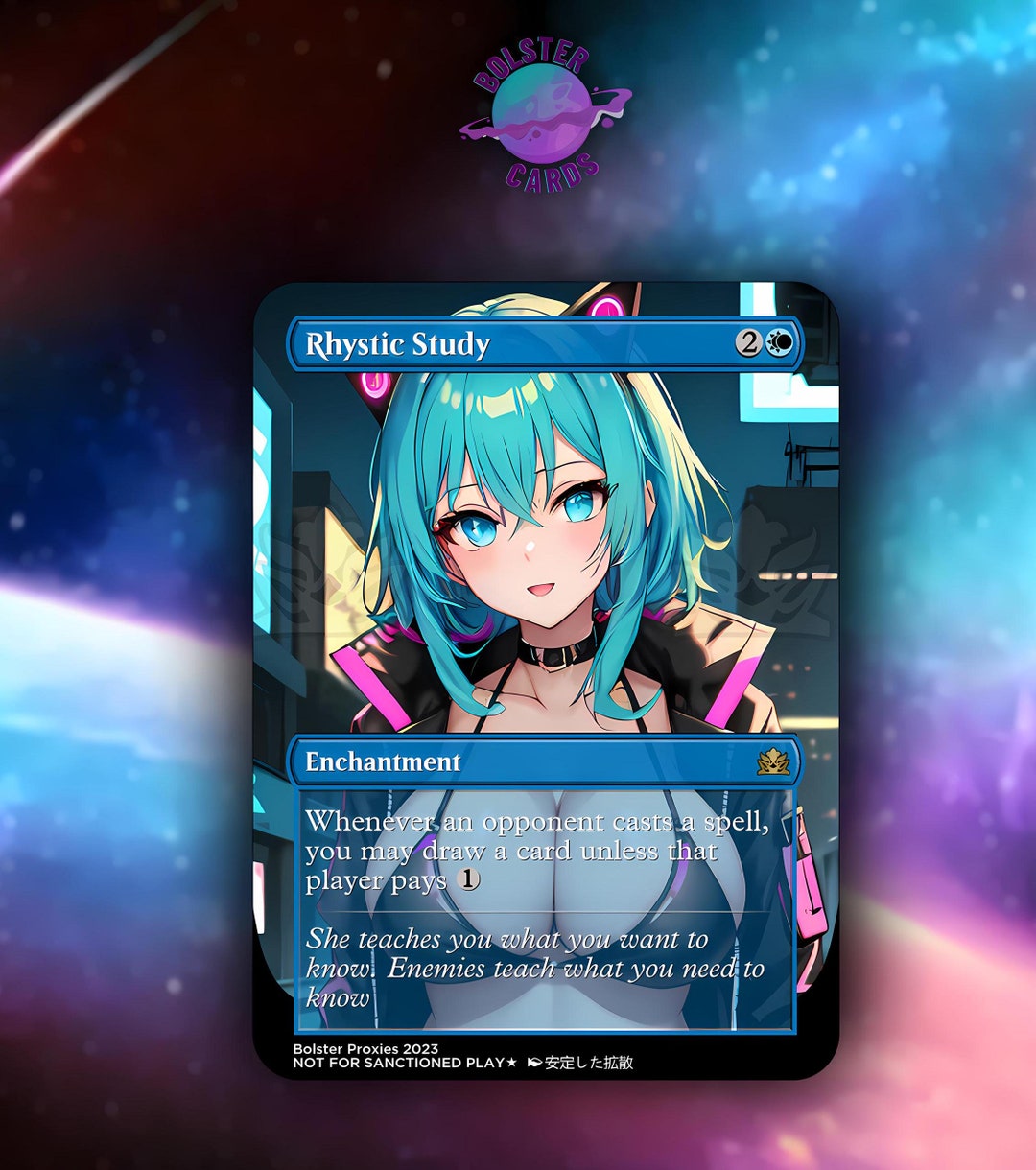 Rhystic Study PROXY WAIFU STYLE - Etsy