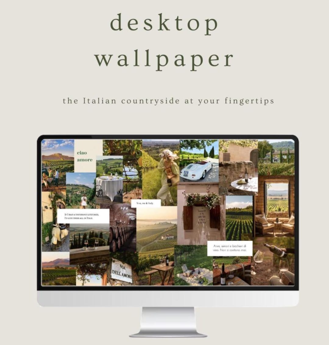 Italian Summer Desktop Wallpaper Collage - Etsy UK