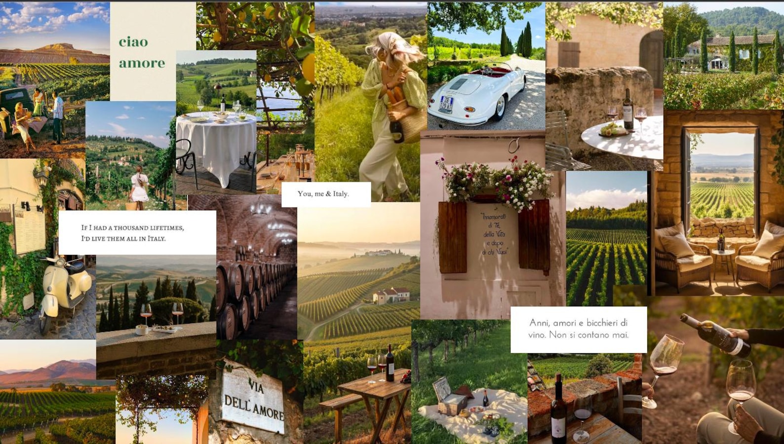 Italian Summer Desktop Wallpaper Collage - Etsy