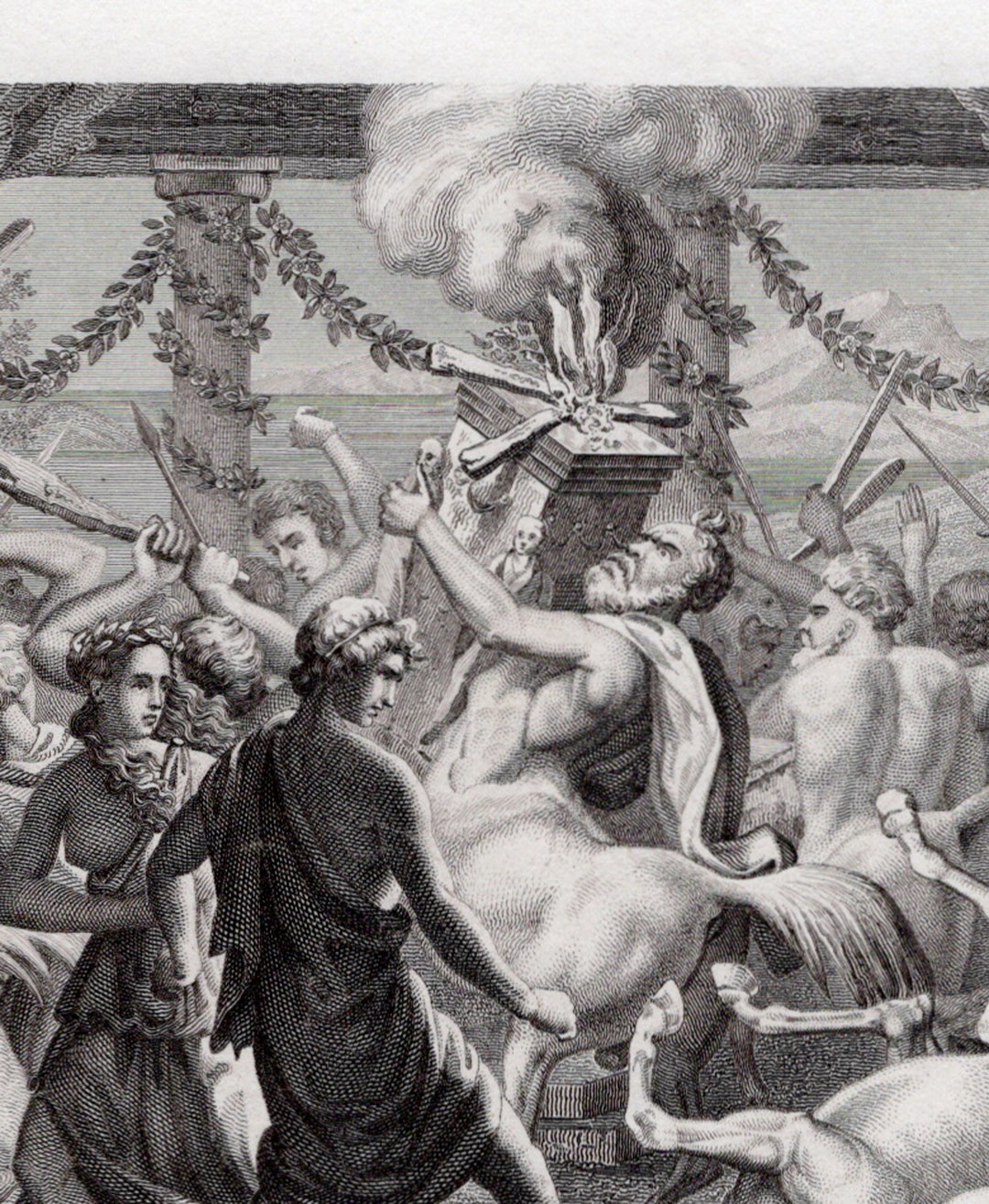 Mythology Lapith Battle Greece Antique Engraving From 1880 - Etsy