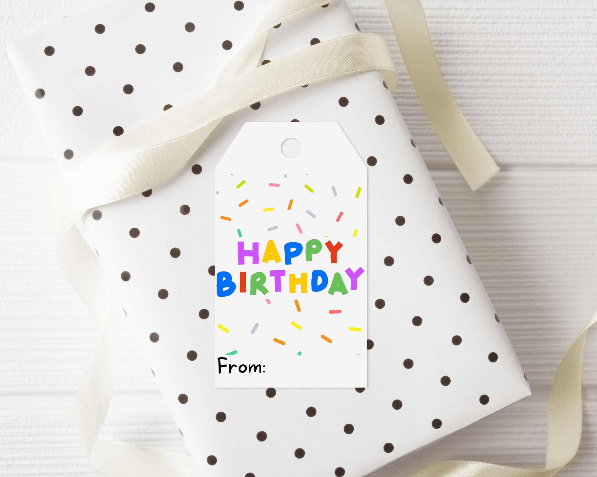 Printable Gift Tags, Happy Birthday Gift Tag, Birthday Gift Labels in ...