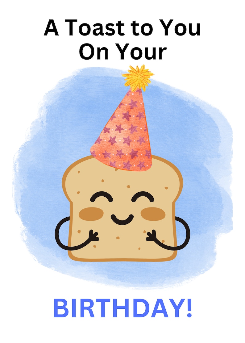 Happy Birthday Printable Card | Happy Birthday Card | Birthday Toast ...