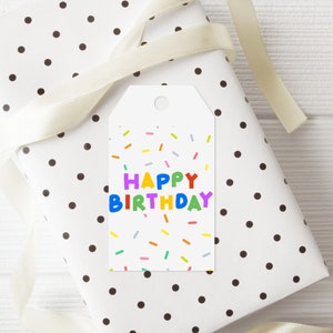 Printable Gift Tags, Happy Birthday Gift Tag, Birthday Gift Labels in ...