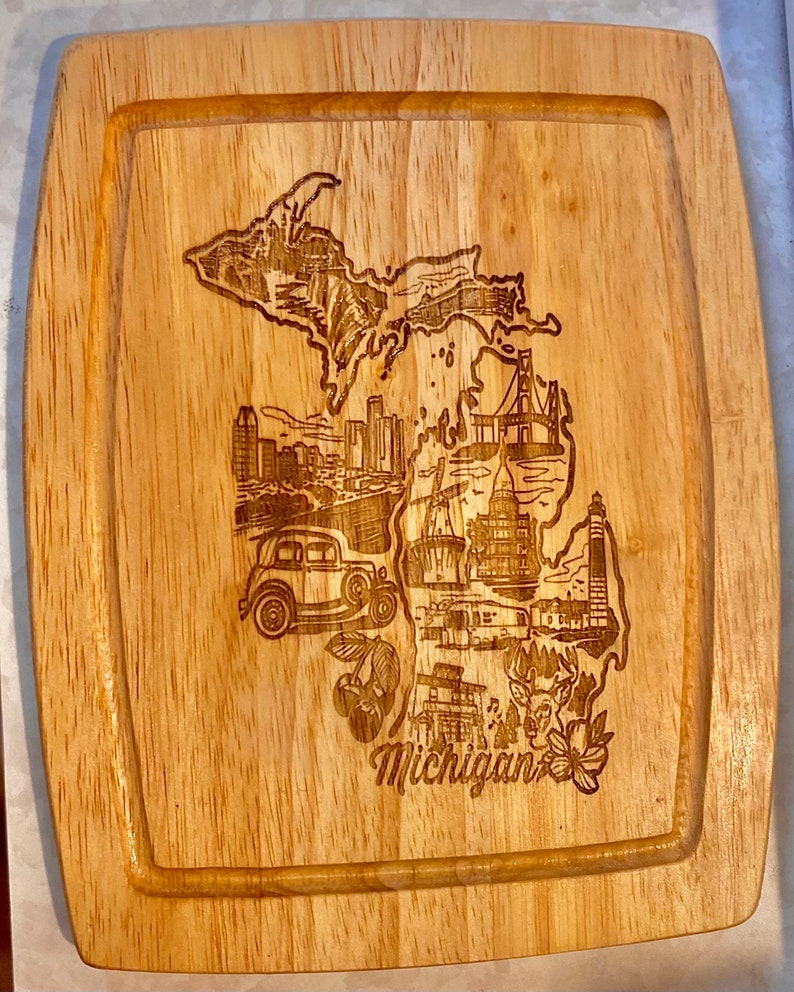 Michigan Cutting Board - Etsy