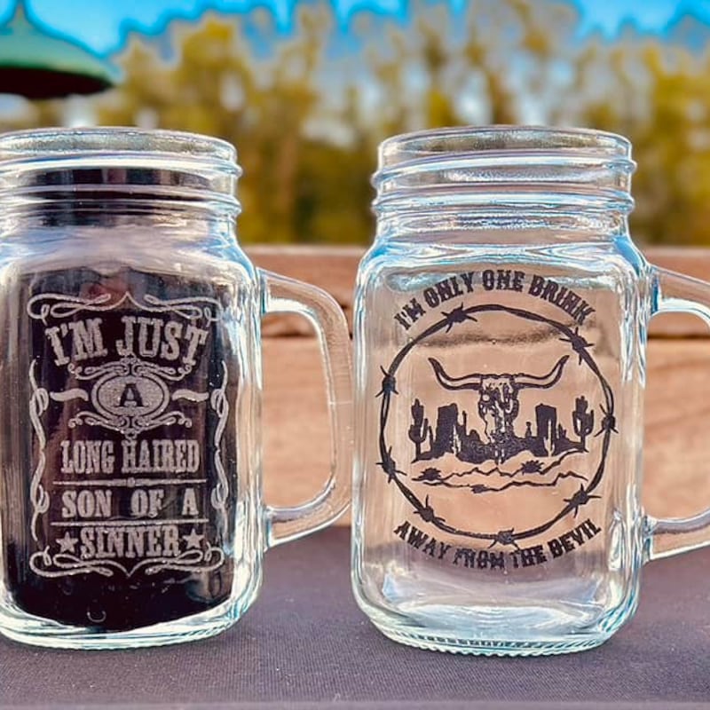 Engraved Mason Jar - Etsy