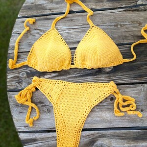 Crochet Brazilian Bikini Set 100% Cotton - Etsy