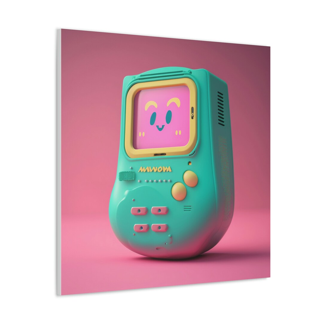 Tamagotchi in Vaporwave Style Canvas. Tamagotchi Art. Tamagotchi Canvas ...