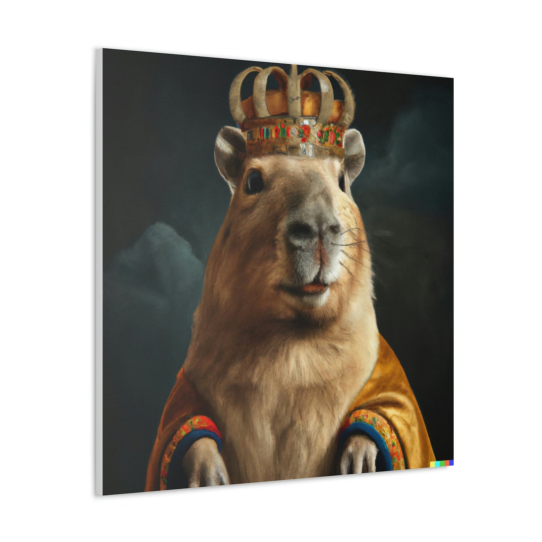 Portrait of a Capybara Wearing Medieval Royal Robes and an - Etsy UK