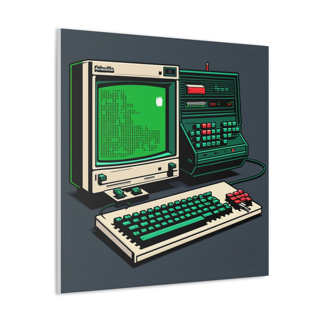 A Computer From the 80s in Pixel Art Canvas 2nd Edition. Pixel Art. 80s ...