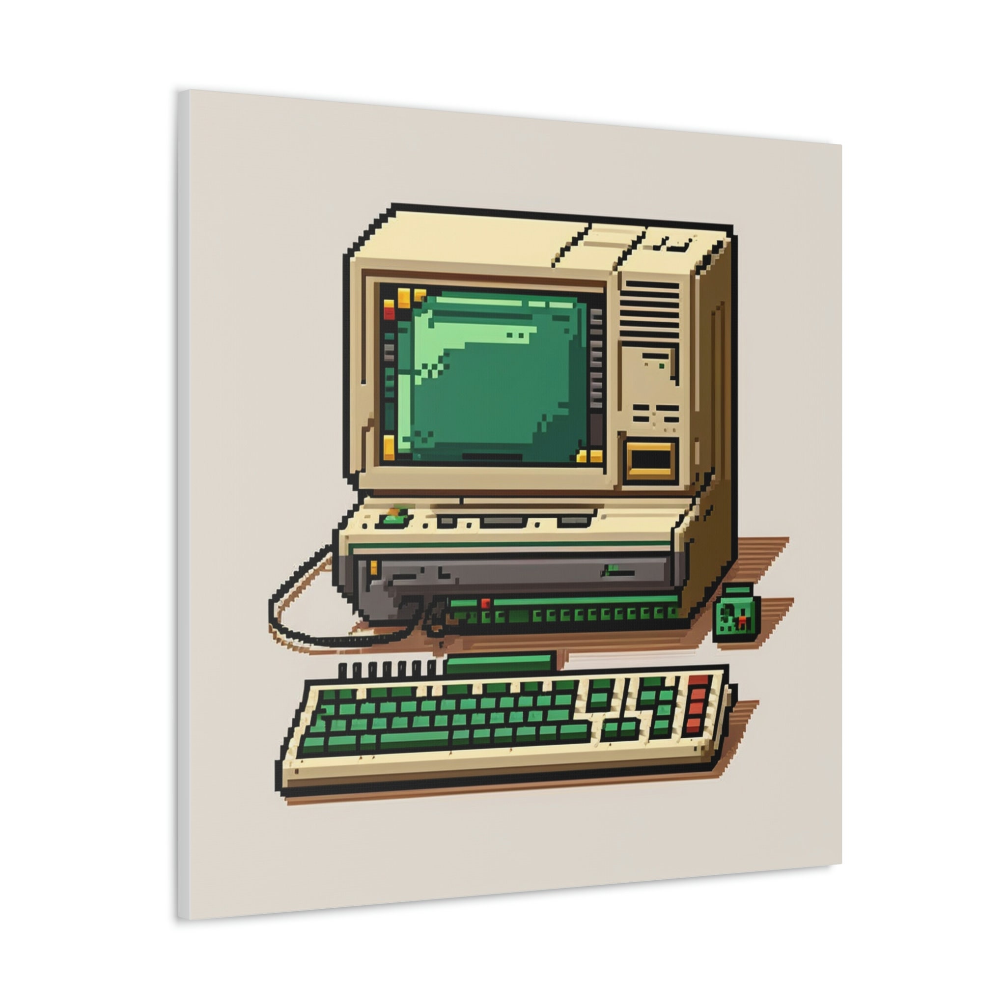 A Computer From the 80s in Pixel Art Canvas. Pixel Art. 80s Art. 8-bit ...